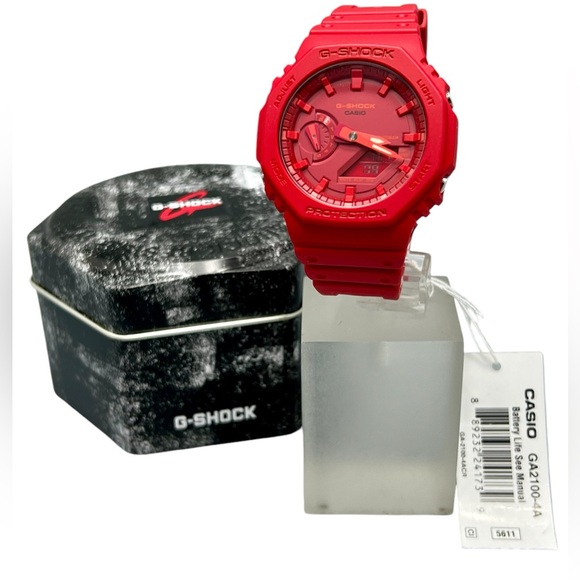 Casio | Accessories | Casio G Shock Ga204a Carbon Core Guard Red ...